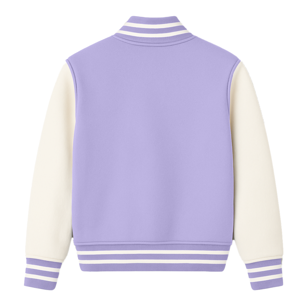Solid Varsity Jacket - Lavender - Koverify