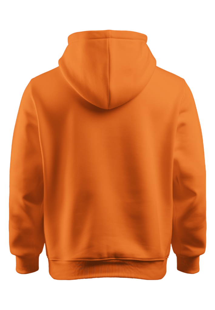 Solid Relaxed Fit Hoodie - Orange - Koverify